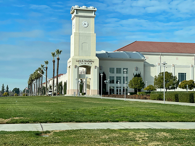 Fresno's historic buildings stand proudly against clear blue skies, offering big-city amenities without the big-city price tag.