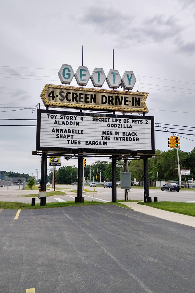 The Getty's marquee tells the story - multiple screens, multiple options, and something for everyone in the family.