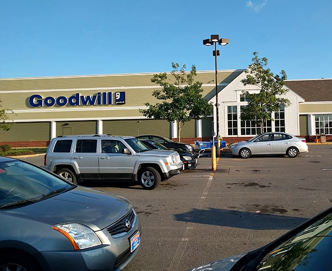 Goodwill's spacious storefront promises treasure hunting on a grand scale. The holy grail of thrifting awaits inside!