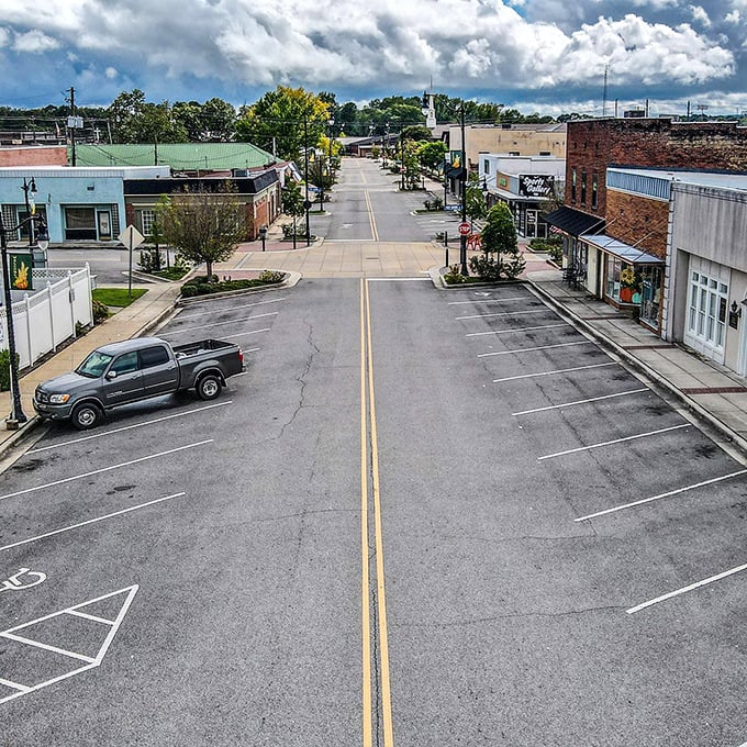 Hamilton's main street unfolds like a well-loved quilt, each building adding its own patch of character.