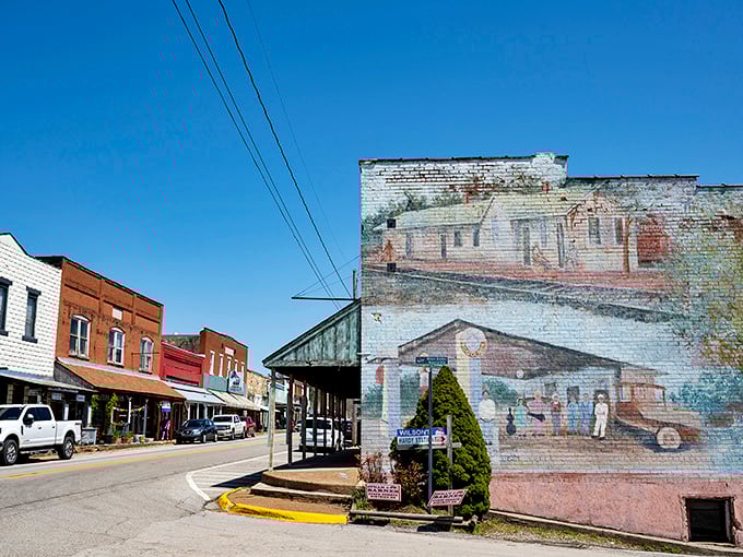Hardy's colorful storefronts invite exploration along the main street, where every shop seems to hold treasures from another era.