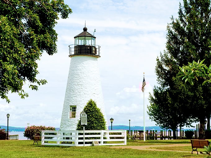 The iconic lighthouse stands guard over Havre de Grace's harbor, a postcard-perfect scene that never gets old.