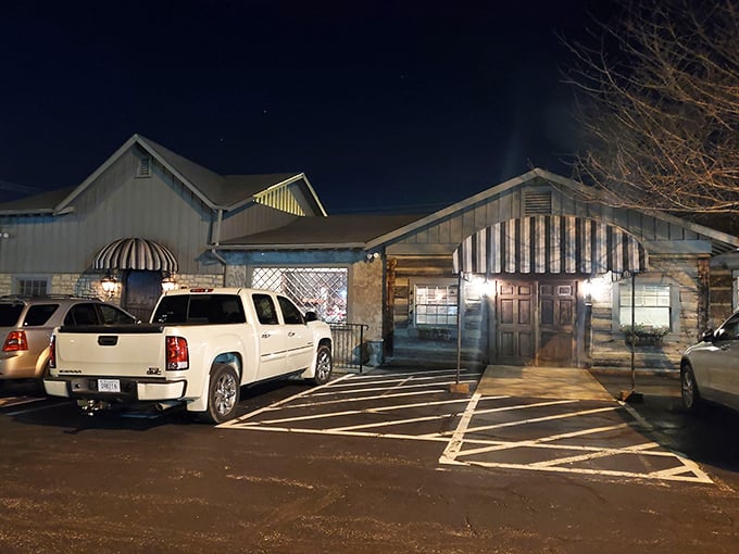 When the parking lot's full of pickup trucks, you know the locals have found something good.