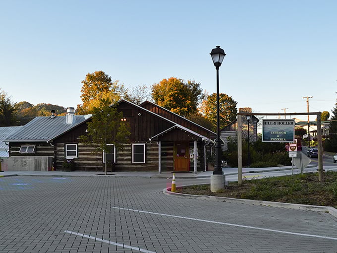 Log cabin meets pizza perfection - because nothing says "mountain comfort food" quite like rustic wood charm.