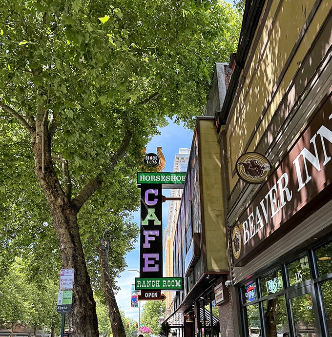 Downtown Bellingham's historic Horseshoe Caf&eacute; has been flipping pancakes since cowboys roamed these parts &ndash; and it shows.