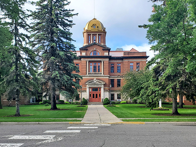 The historic courthouse in International Falls' stands proudly like a brick sentinel, watching over generations of budget-conscious Minnesotans.