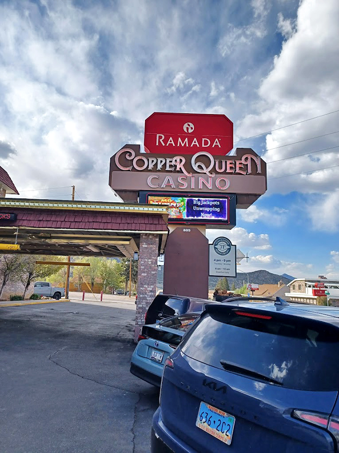 High-desert excitement meets classic roadside glamour, promising a bold, cinematic adventure for a beautifully seared, mountainside prime cut.