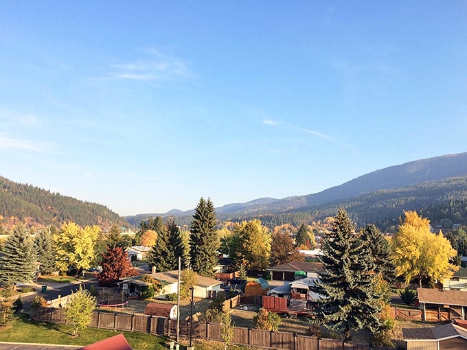 Kellogg in autumn is a painter's palette of colors framed by mountains that never get old.