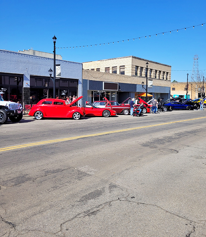 Classic cars line Kilgore's historic main street, where time slows down and conversations speed up. A perfect snapshot of small-town Texas charm.