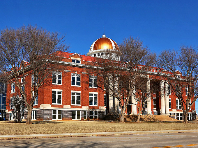 Lawton's courthouse dome gleams like a beacon for bargain hunters and comfort food lovers.