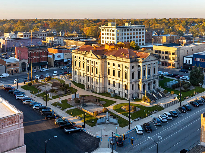 Marion's downtown courthouse stands as a testament to small-city government that still operates on a human scale.