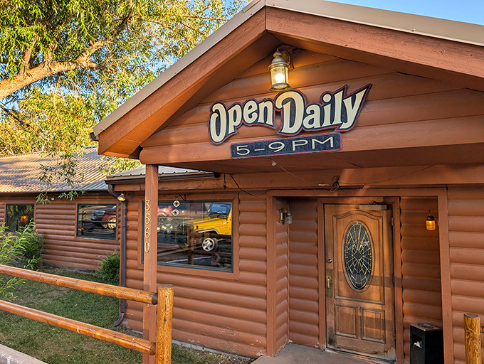 Log cabin charm meets serious steak skills in this cozy Cedar City dining destination.