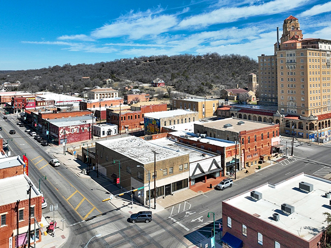 The downtown skyline blends historic charm with small-town energy, where every brick and street corner tells a story of resilience and renewal.