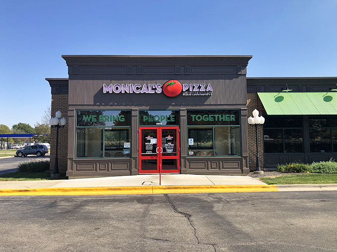 "We Bring People Together" &ndash; Monical's motto is as warm and inviting as their perfectly baked thin crust.
