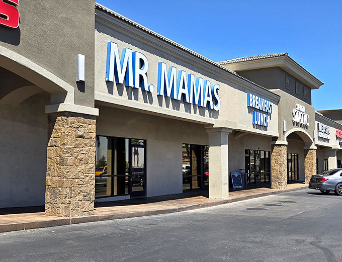 Mr. Mamas' simple storefront hides one of Las Vegas's most beloved breakfast treasures.