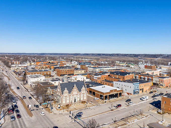 Brick buildings and blue skies—New Ulm offers architectural beauty that doesn't demand a premium from your monthly check.