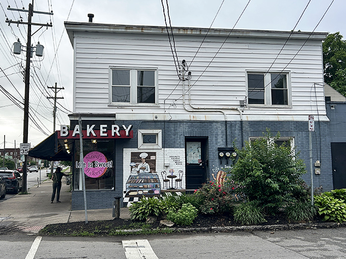 Nord's blue-and-white facade houses Louisville's beloved bakery where "Life is Sweet" isn't just a slogan&mdash;it's a promise.