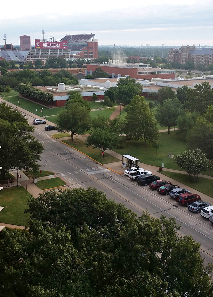 This stately building in Norman stands as a testament to architecture that doesn't need to shout to be impressive. University town elegance!