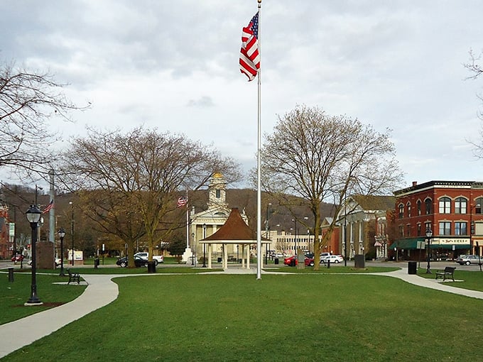 Norwich's town green anchors a community where people gather, chat, and actually know their neighbors' names by heart.