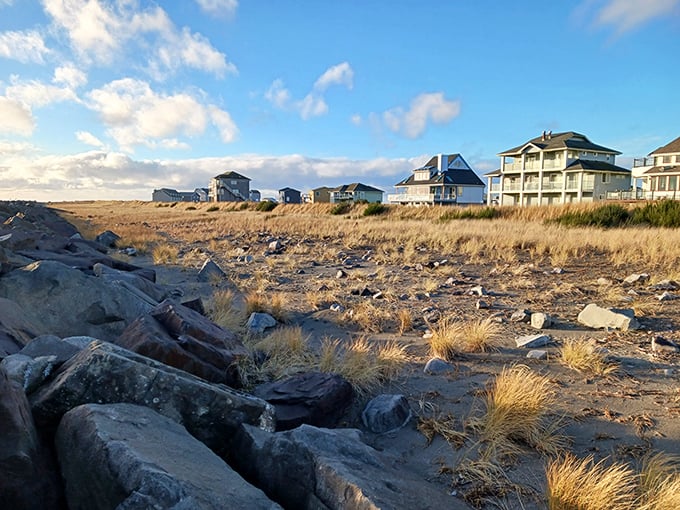 Ocean Shores: where beach rocks and wild grasses stand guard while vacation homes wait patiently for their owners to escape the rat race again.