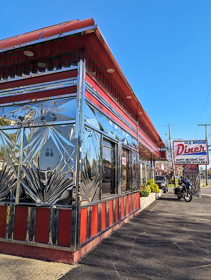 Vibrant murals and colorful artwork transform this diner into a cheerful canvas that brightens any day.