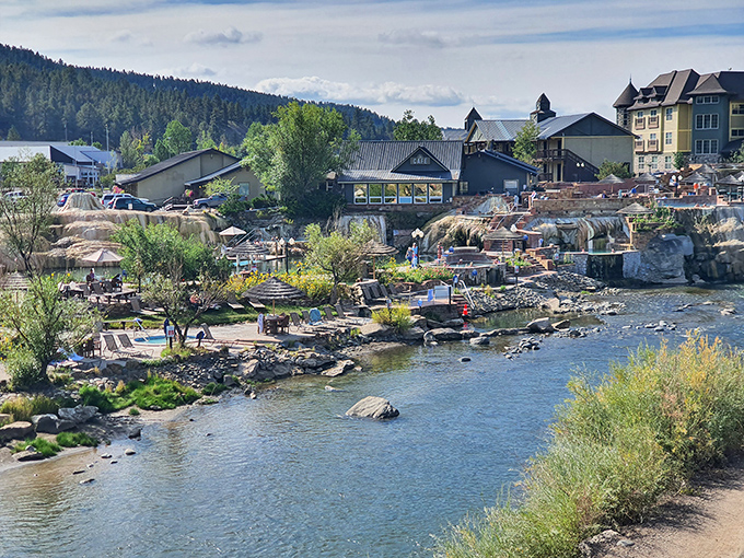 Pagosa Springs' terraced hot pools cascade toward the river &ndash; nature's infinity pools with a view that beats any resort.