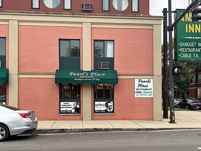 Pearl's Place &ndash; where soul food traditions live on. That modest awning marks the entrance to flavor country.