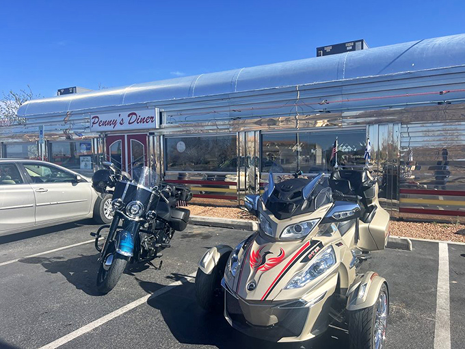 Another polished aluminum beauty that proves good things come in shiny, retro packages along America's highways.