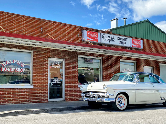 Ralph's brick facade and vintage Coca-Cola signs transport you to simpler times and better donuts.