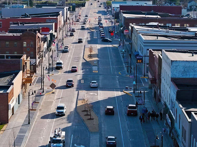 Rice Lake's bird's-eye view reveals a downtown that's perfectly sized for comfortable retirement living.