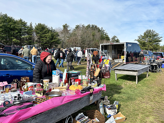 Outdoor markets bring that fresh-air shopping experience where every table holds potential surprises and great deals.