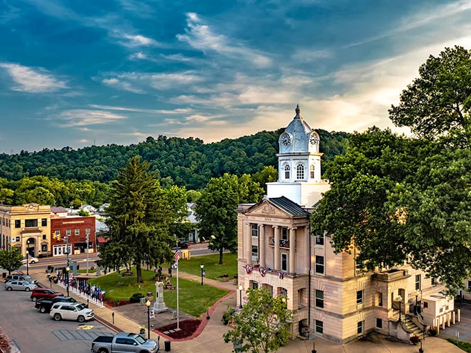 Time stands still&mdash;and so do prices! Ripley's courthouse gleams like a budget-friendly beacon in a sea of small-town affordability.