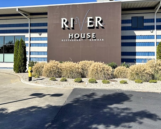 That blue and white striped exterior isn't just eye-catching &ndash; it's your beacon to seriously fresh seafood in Louisville!