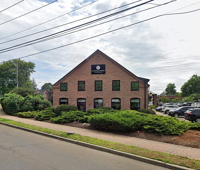 Saltbrick's handsome brick building houses some serious culinary talent. Architectural beauty meets gastronomic artistry.