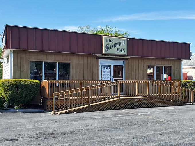 When a place calls itself "The Sandwich Man," you know they're not messing around with half measures here.