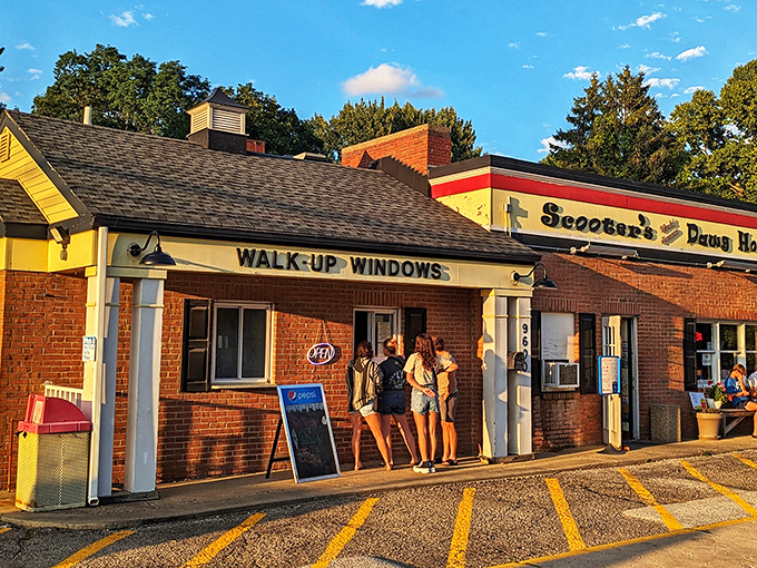 Scooter's classic walk-up windows transport you to simpler times when service came with genuine smiles.