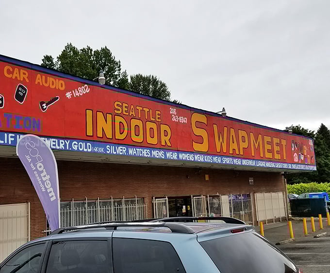 Indoor comfort meets outdoor prices, proving weather can't stop determined treasure hunters.