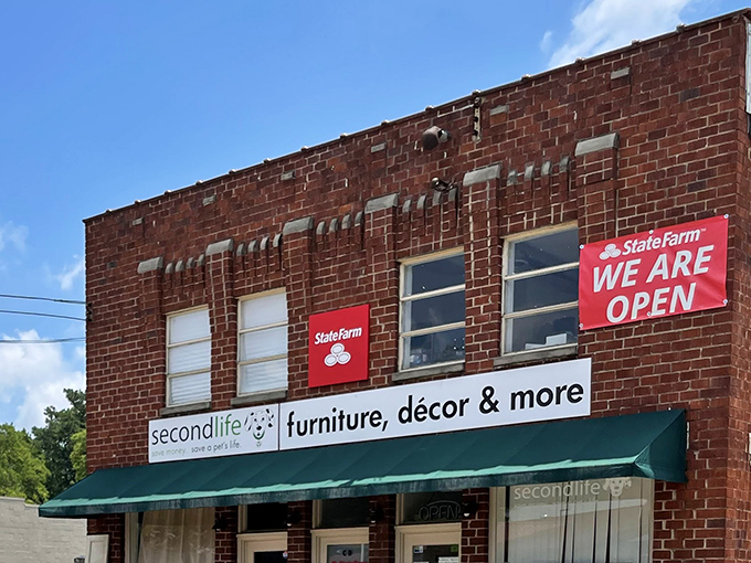 Brick buildings hold the best secrets - this one whispers promises of upscale finds at downright prices.