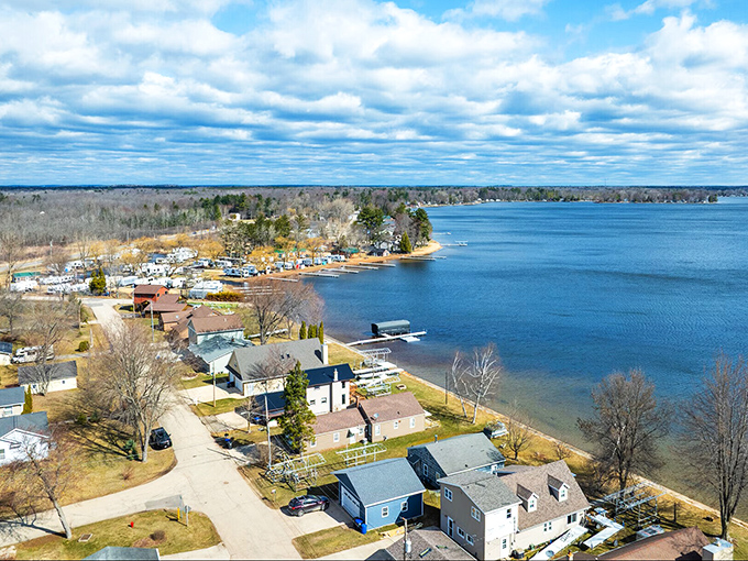 From this aerial view, you can see how Shawano balances small-town living with access to natural beauty and essential amenities.