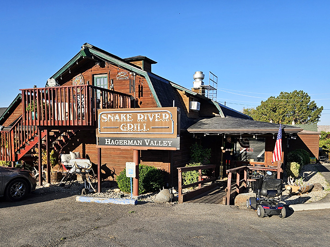 Part log cabin, part steak heaven - this Hagerman hideaway brings rustic charm to every juicy bite. 