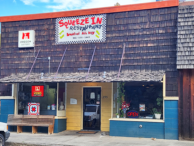 The Squeeze-In lives up to its name with rustic charm that's bigger than its footprint. Small space, enormous flavor.