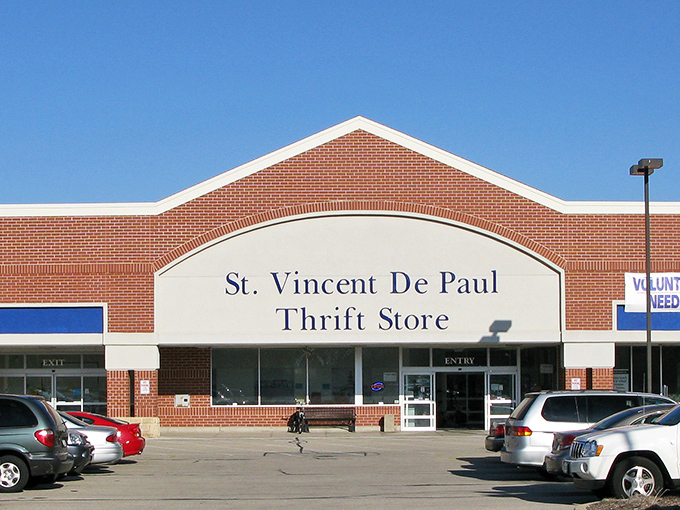 The classic arched entrance welcomes shoppers like an old friend with open arms and endless possibilities.