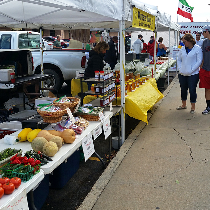 Fresh vegetables and vintage treasures make Sunday mornings feel like a small-town celebration of community.