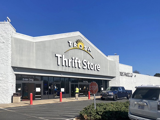 Warehouse-sized thrift stores offer department store variety with garage sale prices and community purpose.