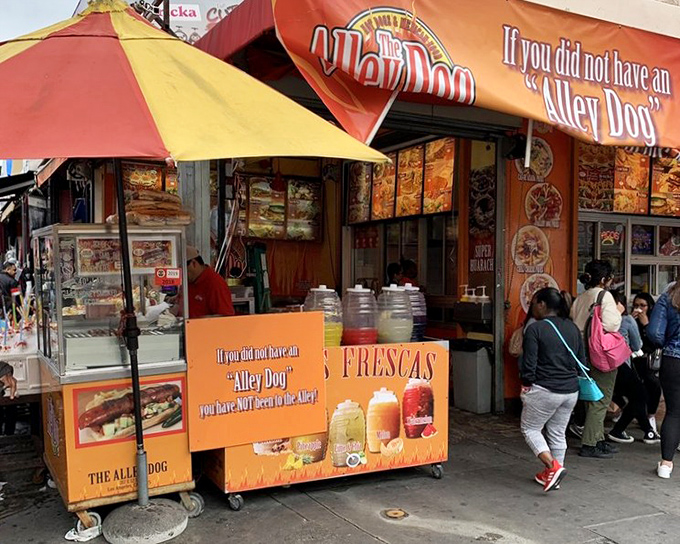 The Alley Dog's colorful stand practically shouts "come try something amazing" - and locals always answer that call.