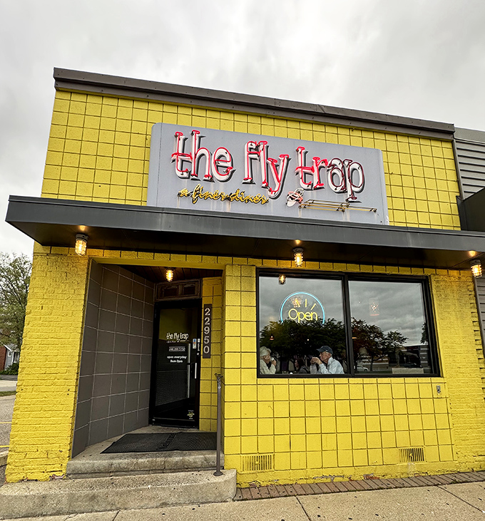 The Fly Trap's sunny yellow exterior is like a breakfast beacon for those who take their morning meals seriously.