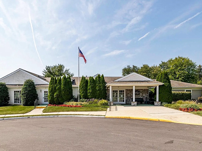 The community clubhouse stands proud like the neighborhood's living room—where bingo becomes an Olympic sport and friendships are forged.