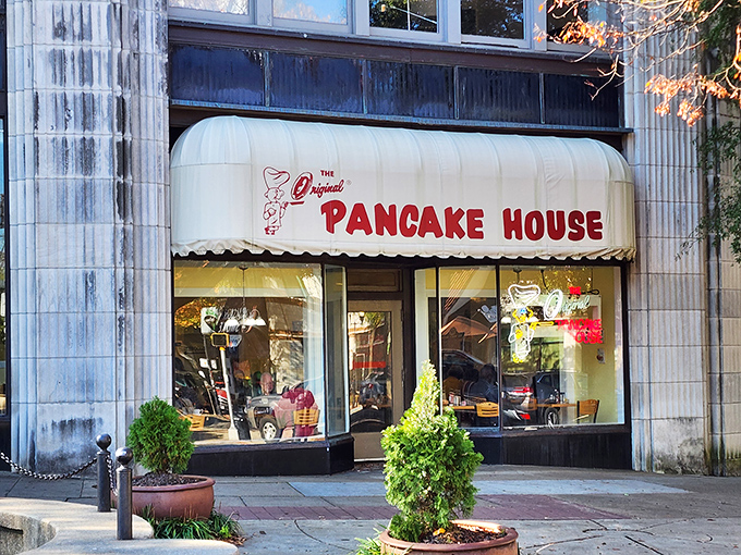 Step into breakfast history where pancakes aren't just food, they're edible architecture of joy.