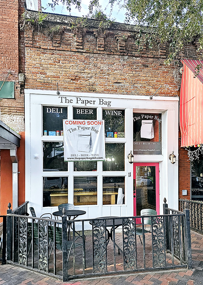 That charming white storefront with big windows practically begs you to grab a seat and stay awhile.