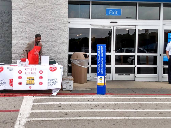 The Salvation Army's red shield represents both bargain hunting and neighbor helping neighbor, one donation at a time.